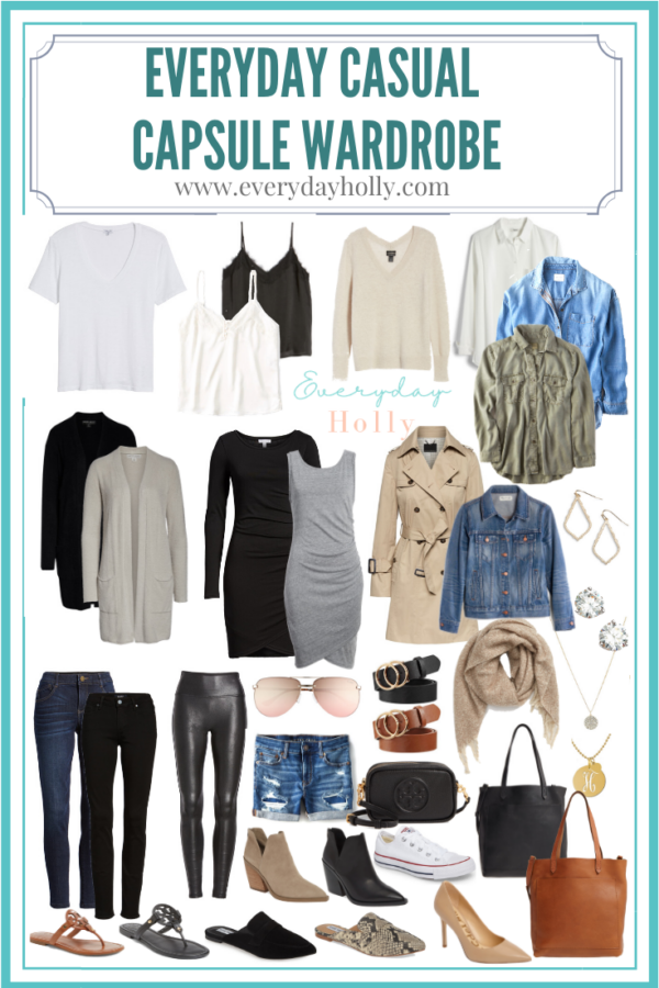 Everyday Capsule Wardrobe: 36 Pieces, 54 Outfit Ideas - Everyday Holly